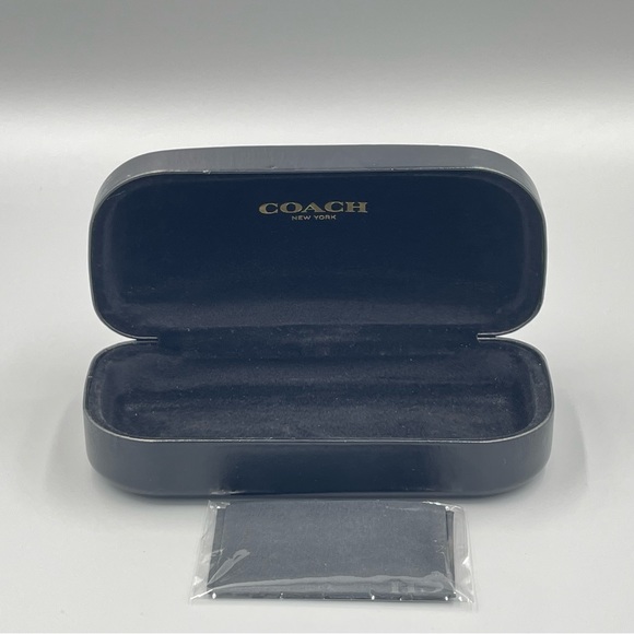 Coach | Accessories | Coach Black Eye Glass Case W Cloth Hard Case Logo ...